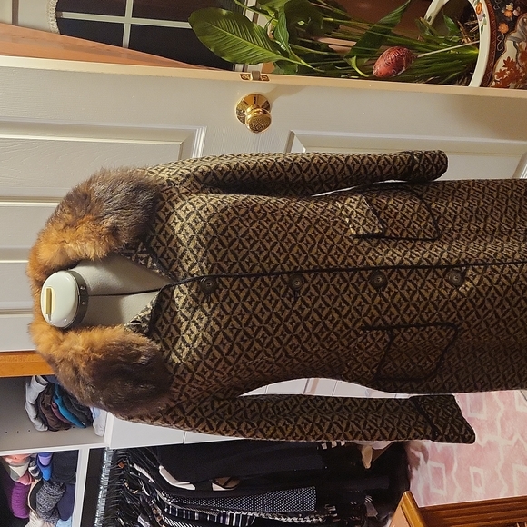 geiger | Jackets & Coats | Geiger Fur Trim Wool Coat | Poshmark
